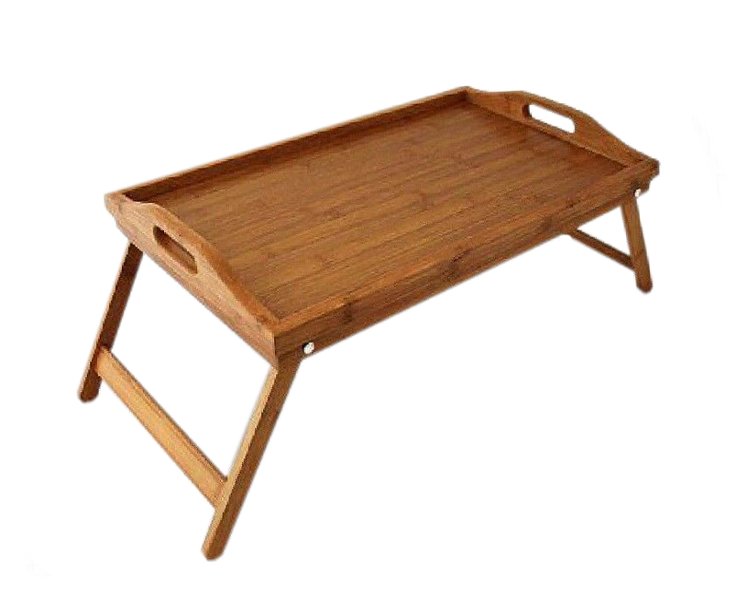 Bamboo Breakfast Serving Bed Lap Tray With Folding Legs