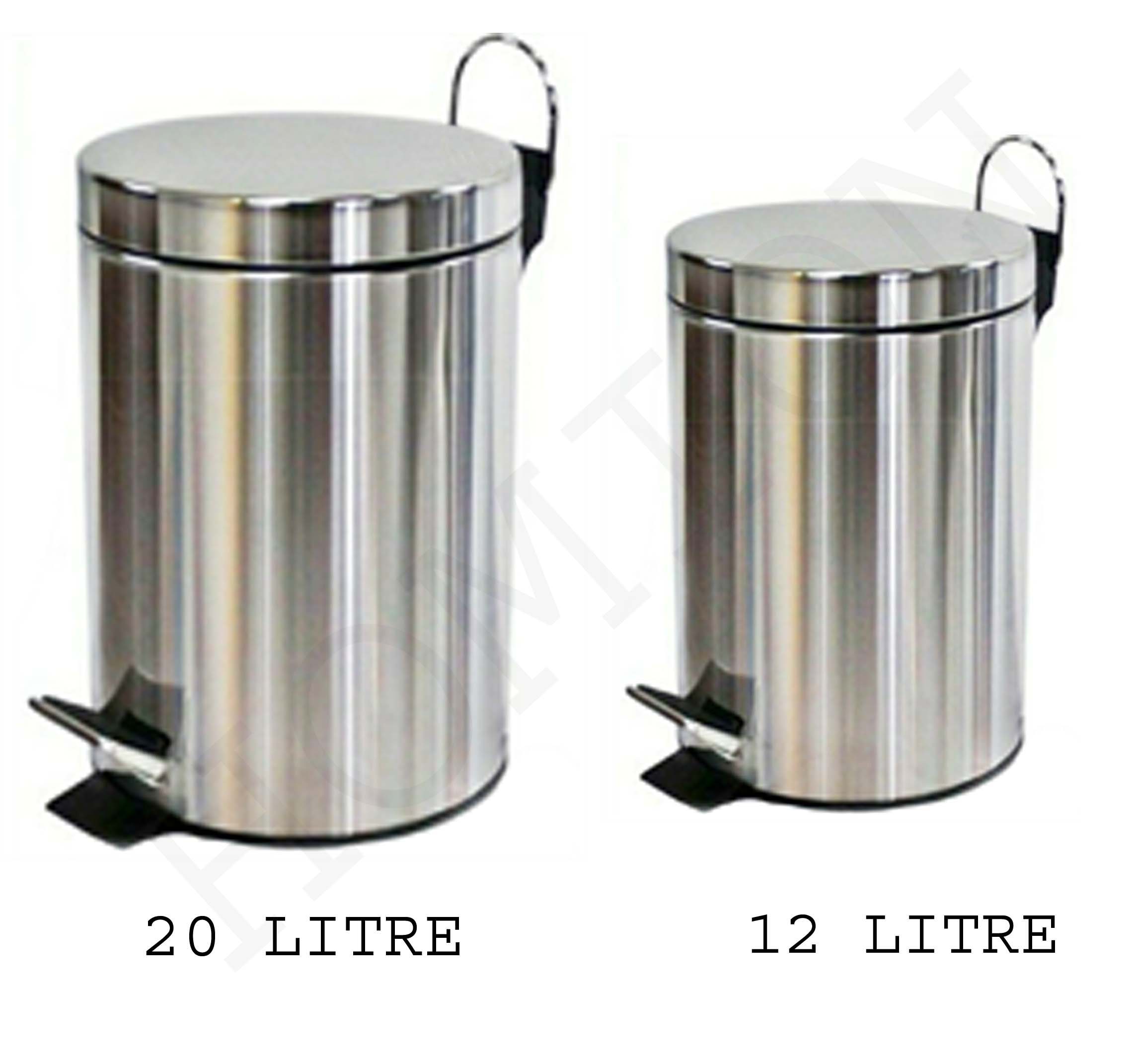 BATHROOM BIN STAINLESS STEEL TOILET DUST RUBBISH PEDAL WASTE BIN WITH ...