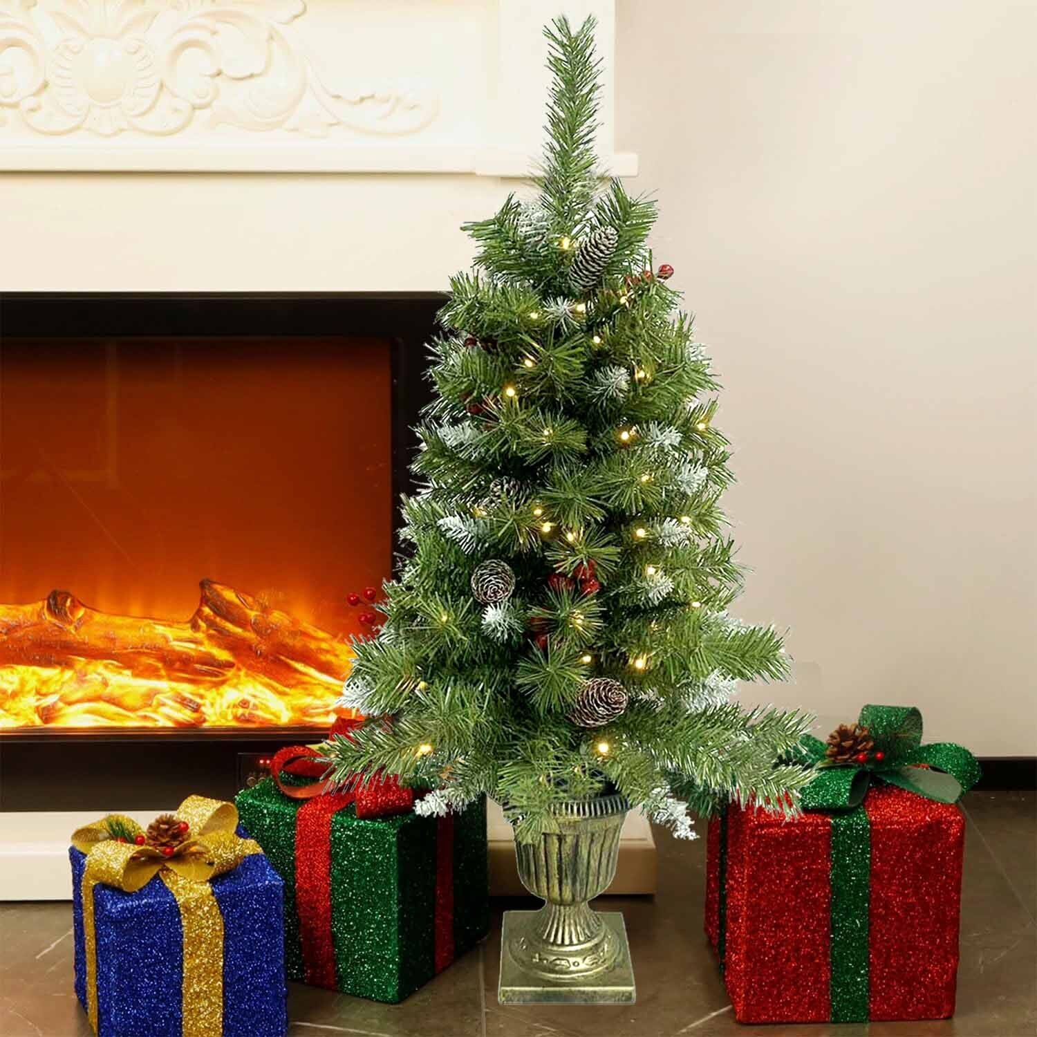 3ft – 90CM Christmas Tree with RED BERRY – HOMION